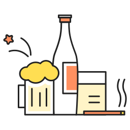 Tobacco and alcohol Vector Icons free download in SVG, PNG Format