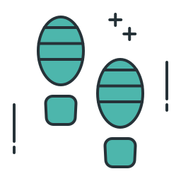 footsteps-outline Vector Icons free download in SVG, PNG Format