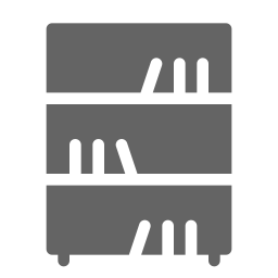 bookcase, library, bookshelf Vector Icons free download in SVG, PNG Format