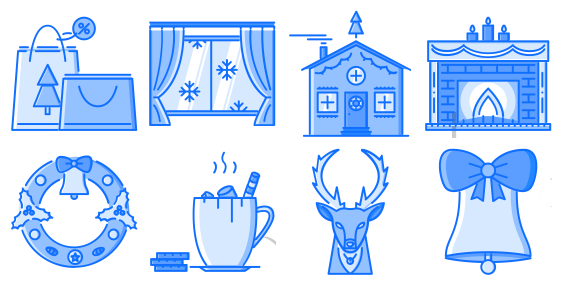 Holiday Vector Icons free download in SVG, PNG Format